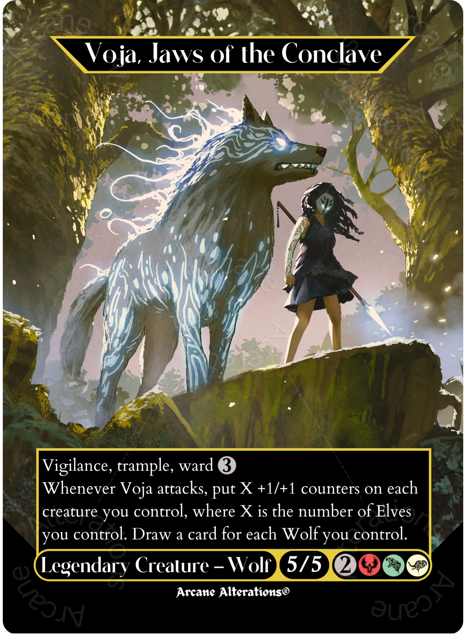 Voja, Jaws of the Conclave - Full Art Altered Art Custom Proxy Cards ...