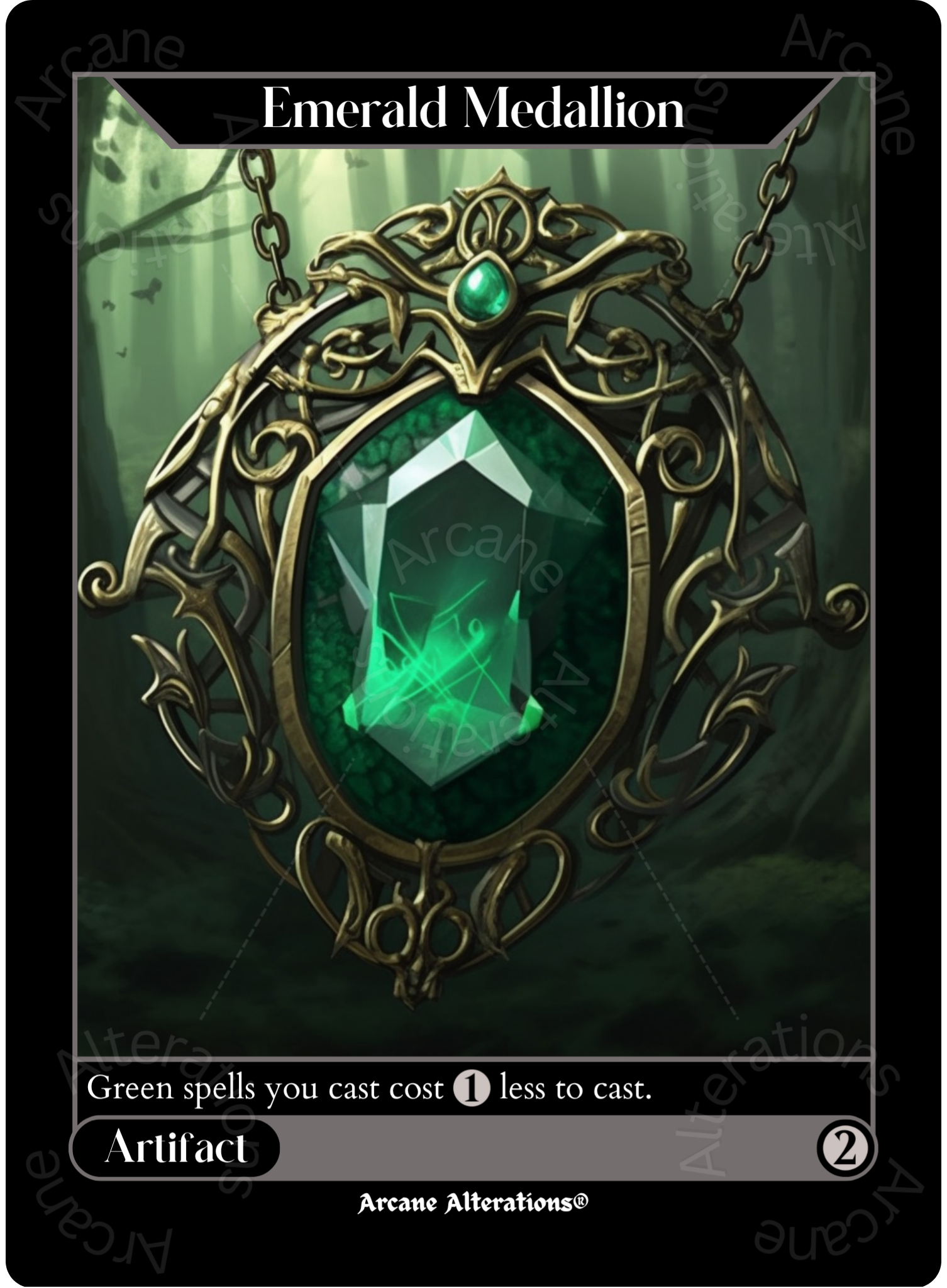 Emerald Medallion - High Quality Altered Art Custom Proxy Cards ...