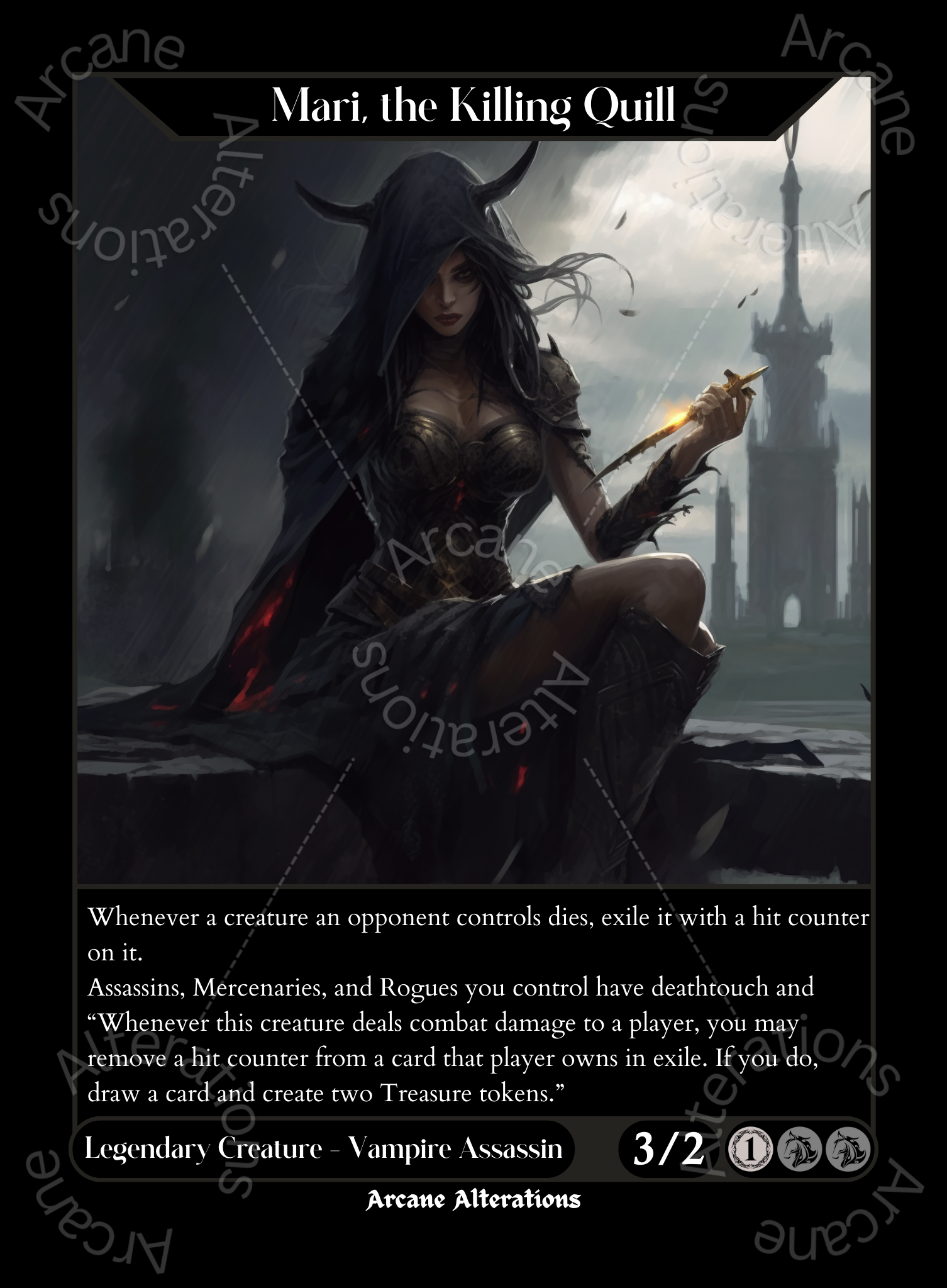 Mari, the Killing Quill - High Quality Altered Art Custom Proxy Cards ...