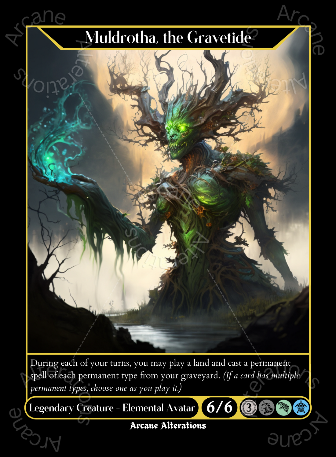 Muldrotha, the Gravetide - High Quality Altered Art Custom Proxy Cards – Arcane Alterations