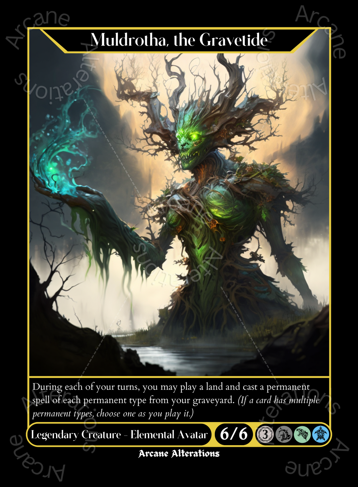 Muldrotha, the Gravetide - High Quality Altered Art Custom Proxy Cards ...