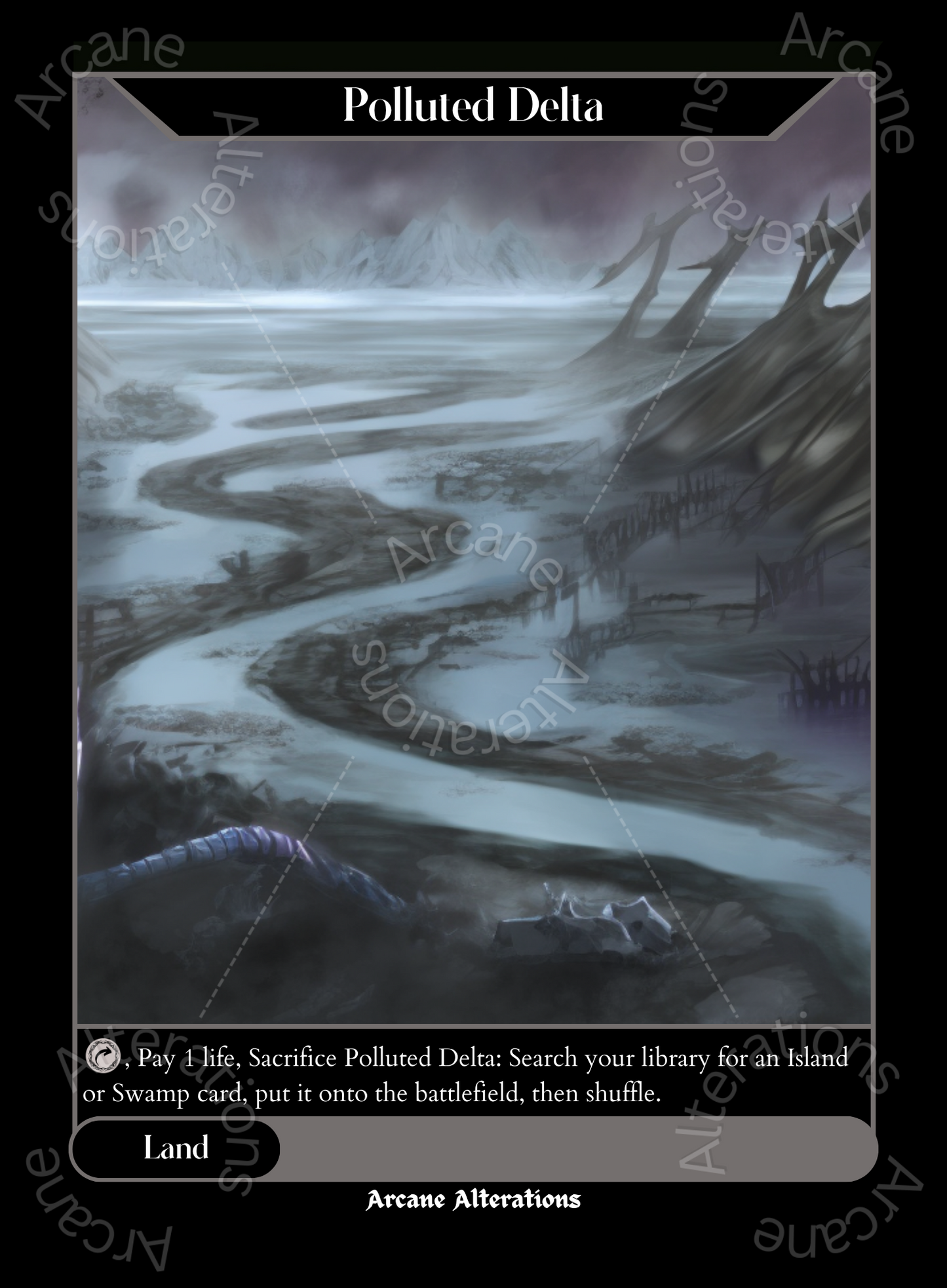Polluted Delta - High Quality Altered Art Custom Proxy Cards – Arcane ...