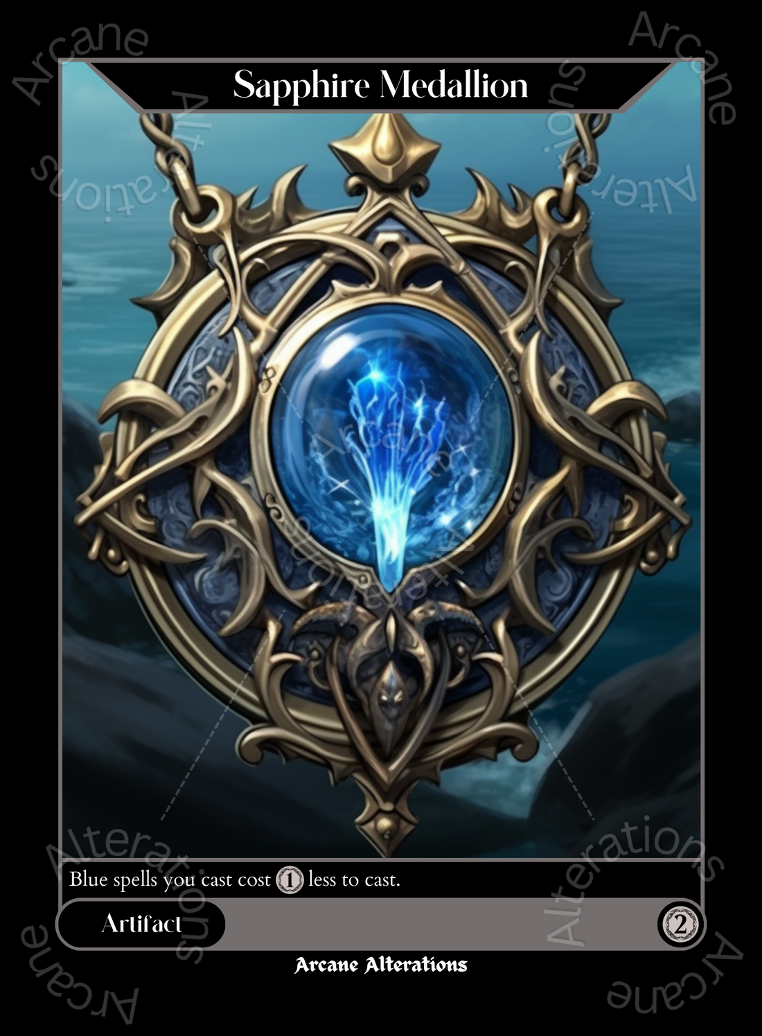 Sapphire Medallion - High Quality Altered Art Custom Proxy Cards ...