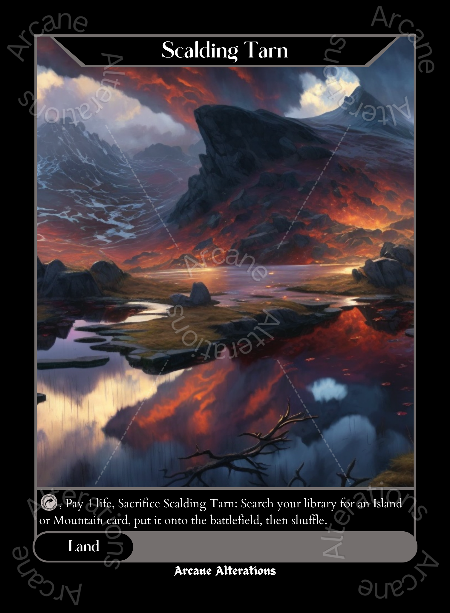 Scalding Tarn - High Quality Altered Art Custom Proxy Cards – Arcane ...