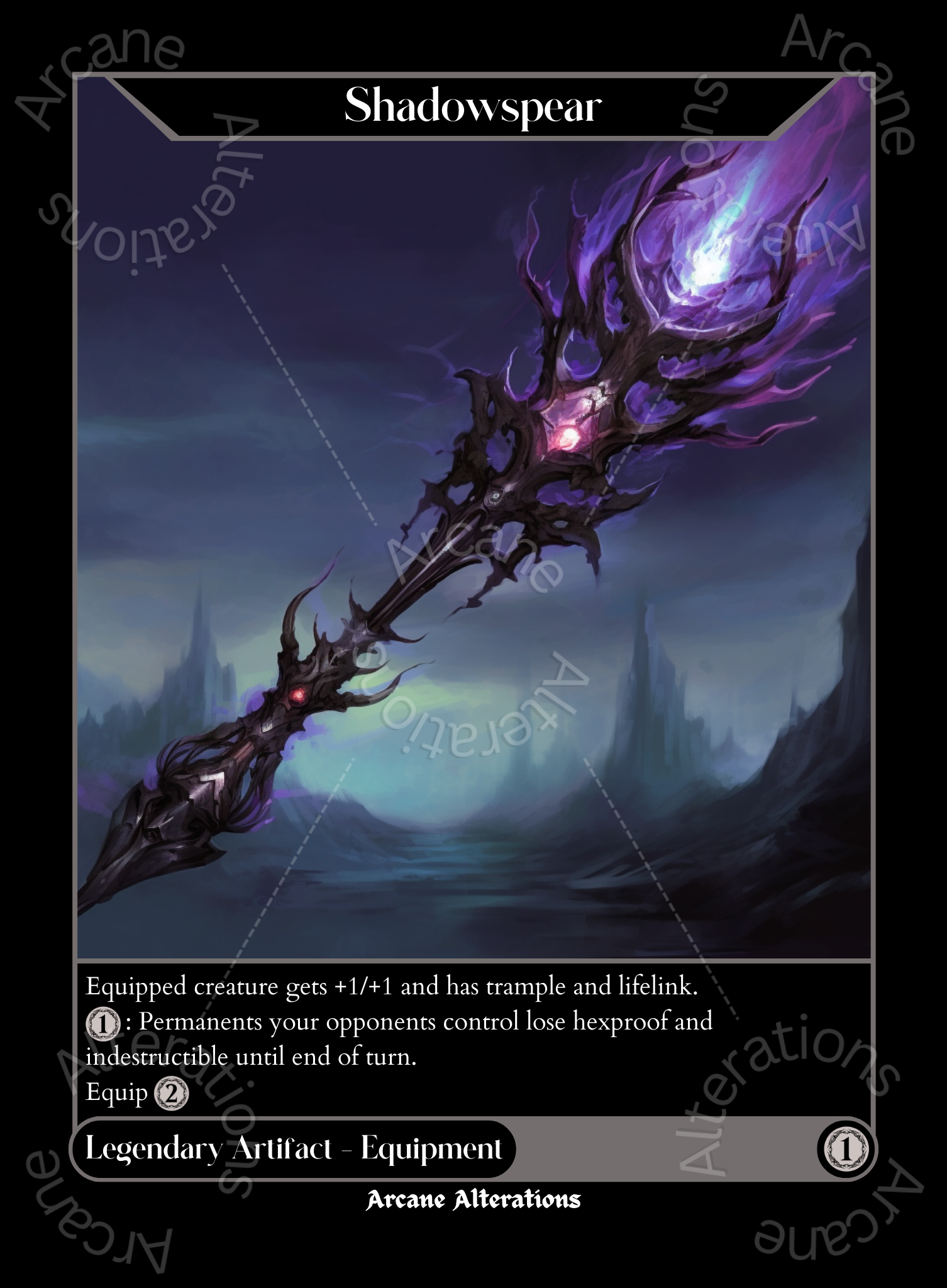 Shadowspear - High Quality Altered Art Custom Proxy Cards – Arcane Alterations