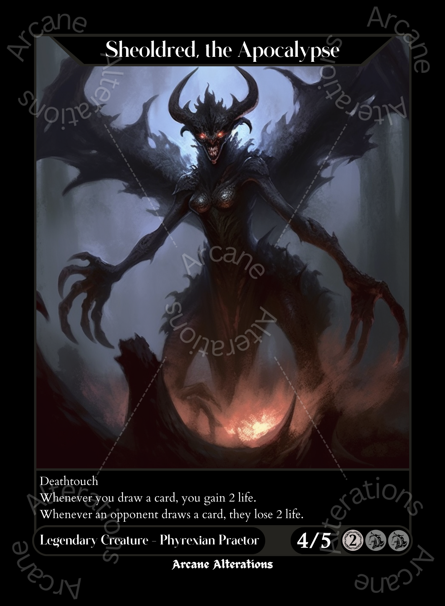 Sheoldred, the Apocalypse - High Quality Altered Art Custom Proxy Card ...
