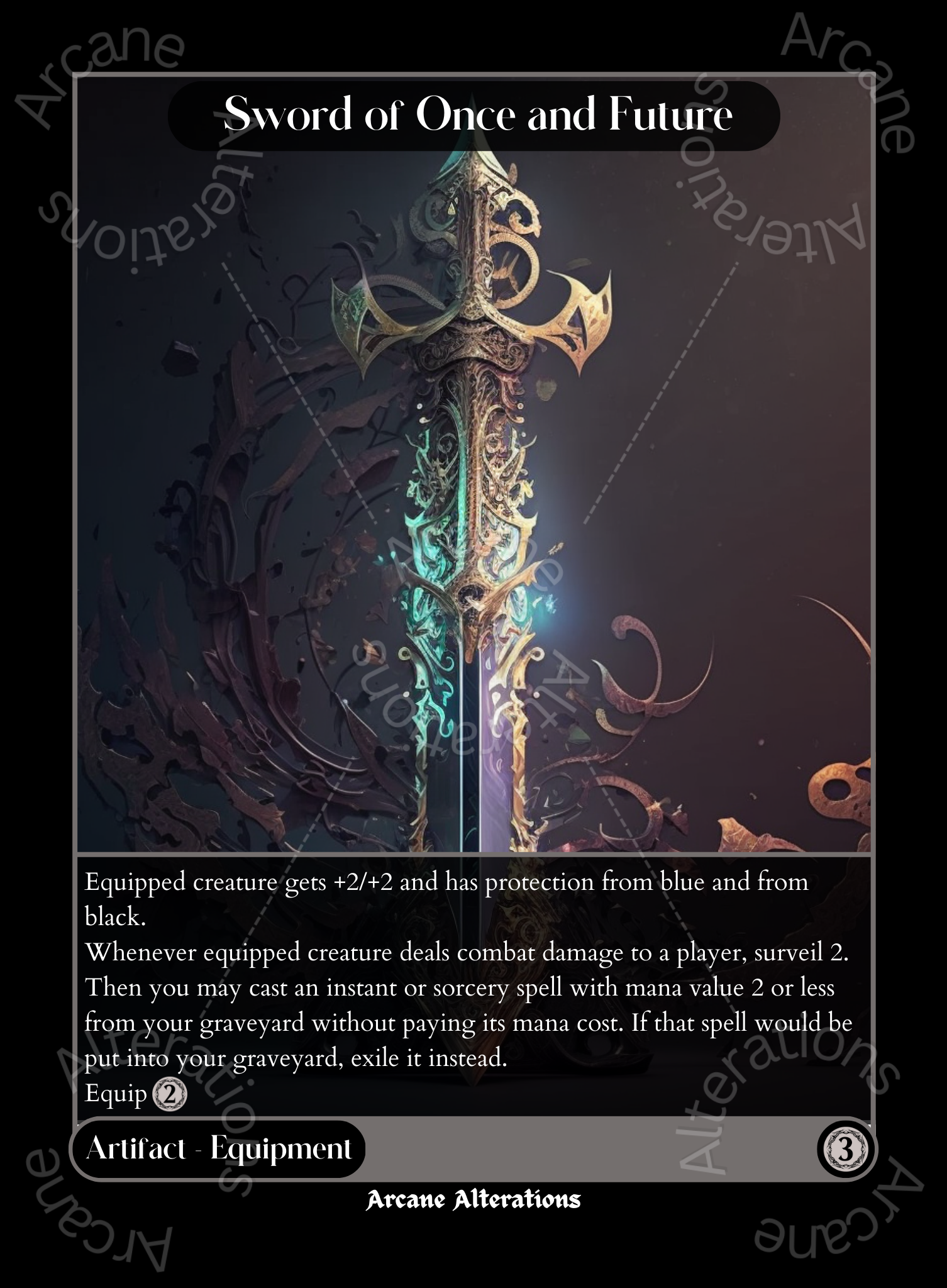 Sword of Once and Future - High Quality Altered Art Custom Proxy Cards ...