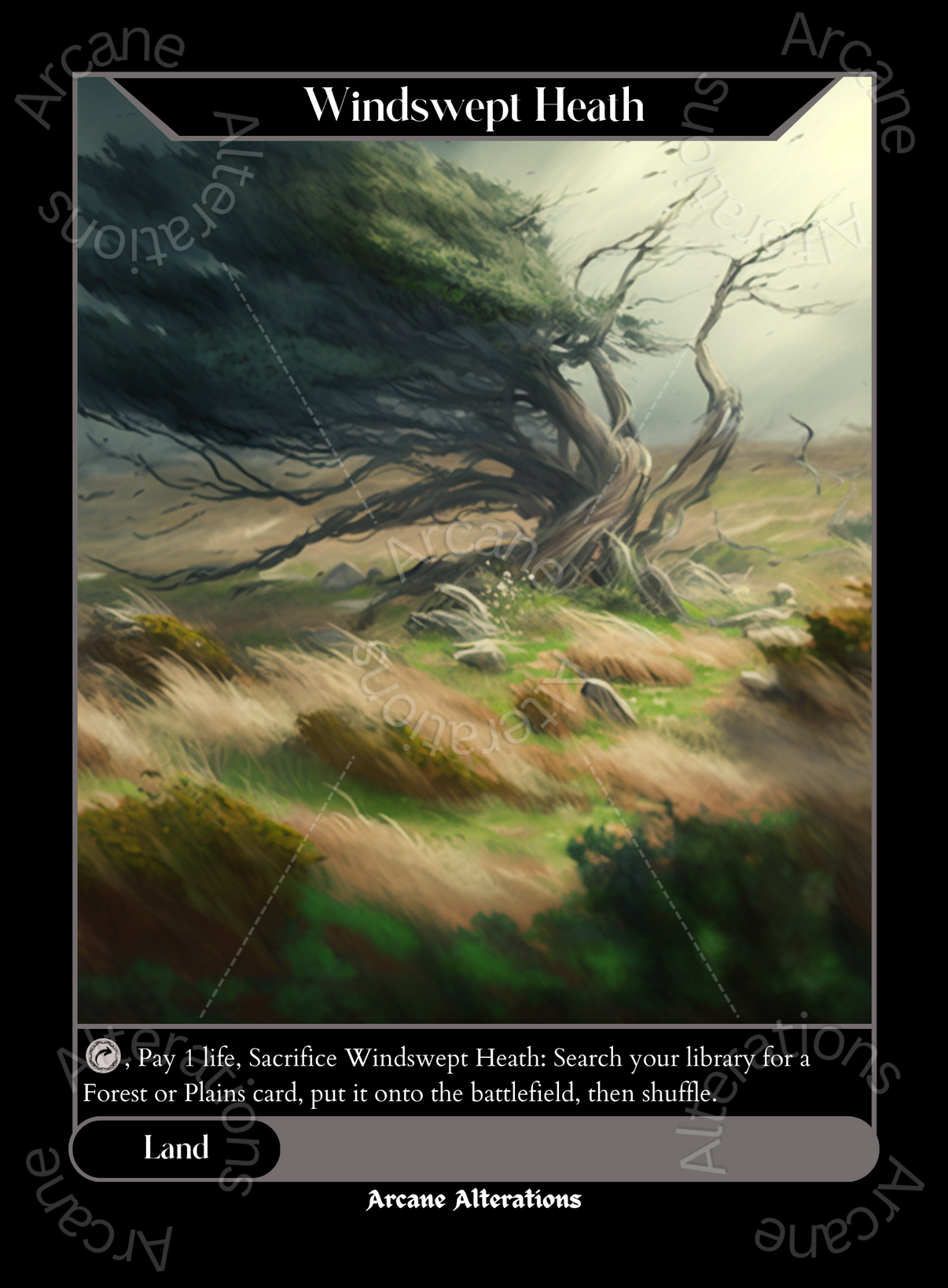 Windswept Heath - High Quality Altered Art Custom Proxy Cards – Arcane Alterations