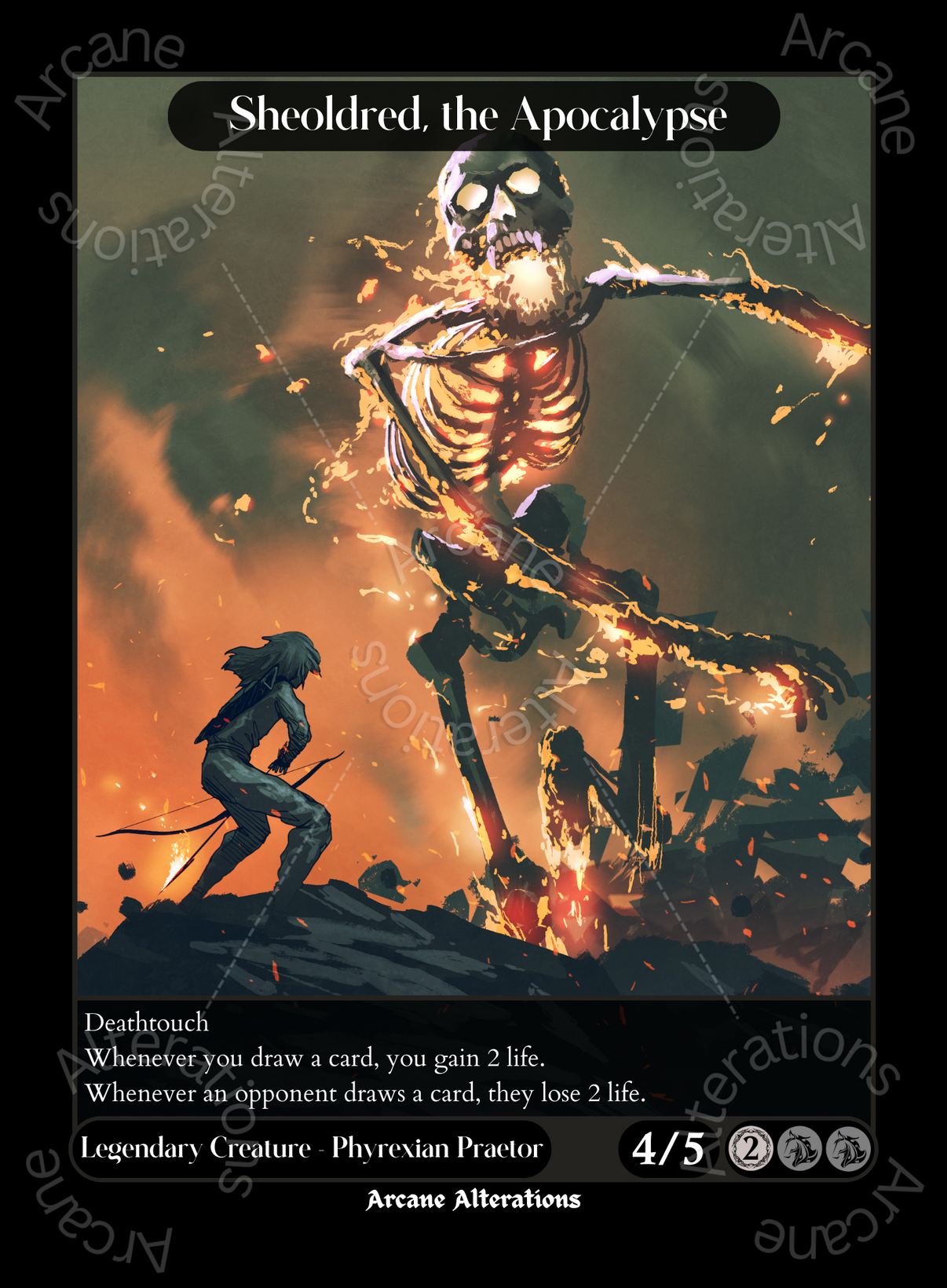 Sheoldred, the Apocalypse - High Quality Altered Art Custom Proxy Card ...