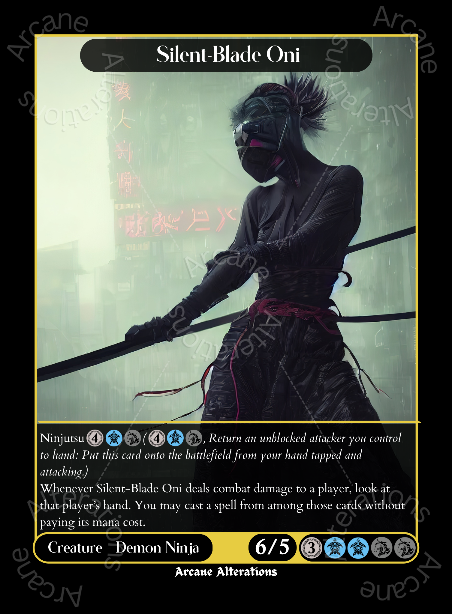 Silent-Blade Oni - High Quality Altered Art Custom Proxy Cards – Arcane ...